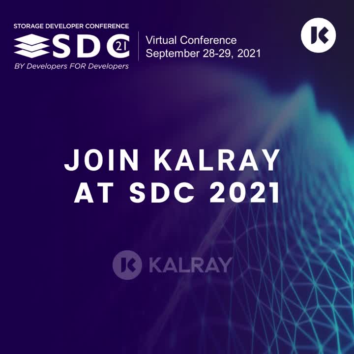 Kalray on LinkedIn: Join Kalray at Storage Developer Conference 2021! Kalray on LinkedIn: Join Kalray at Storage Developer Conference 2021!