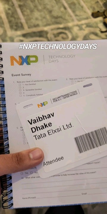 VAIBHAV DHAKE on LinkedIn: #nxp #nxptechnologydays #tataelxsi #technology VAIBHAV DHAKE on LinkedIn: #nxp #nxptechnologydays #tataelxsi #technology
