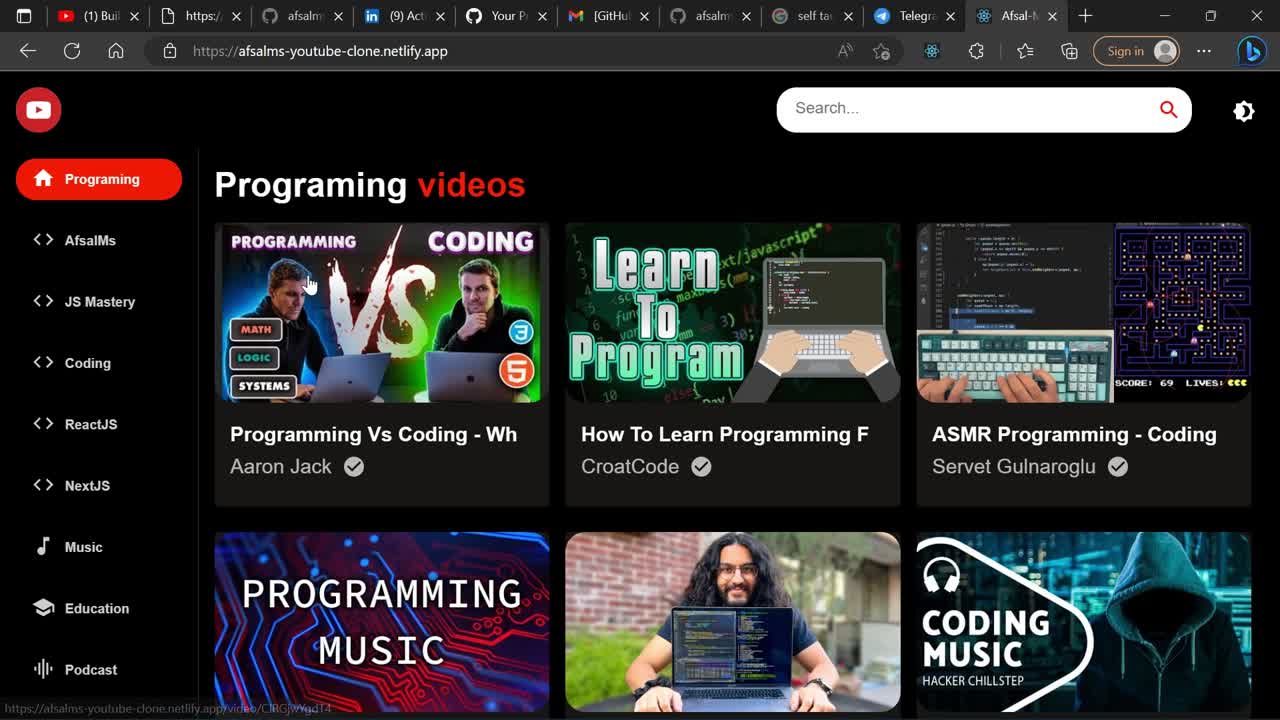 Afsal ms on LinkedIn: #reactjs #mui #rapidapi #netlify #youtubeclone # ... Afsal ms on LinkedIn: #reactjs #mui #rapidapi #netlify #youtubeclone # ...