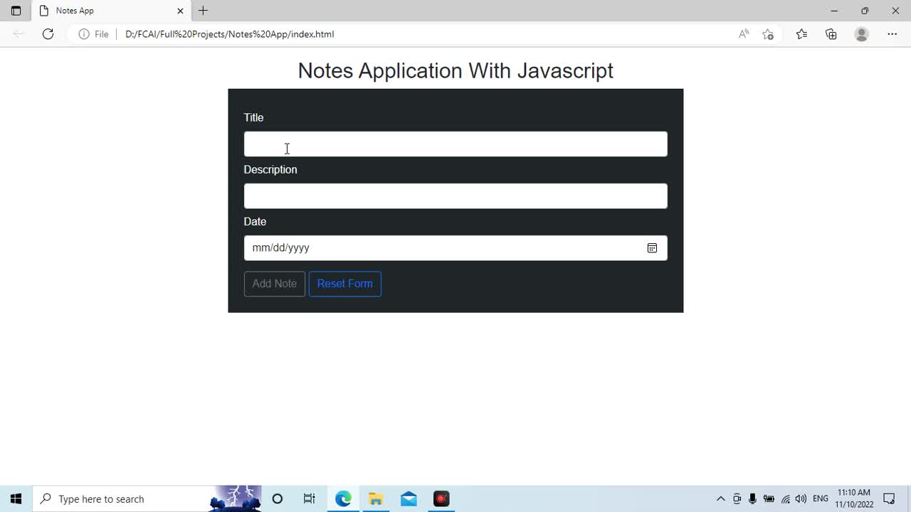 Hatem Mohamed on LinkedIn: Notes Application using : Html Css Bootstrap ... Hatem Mohamed on LinkedIn: Notes Application using : Html Css Bootstrap ...