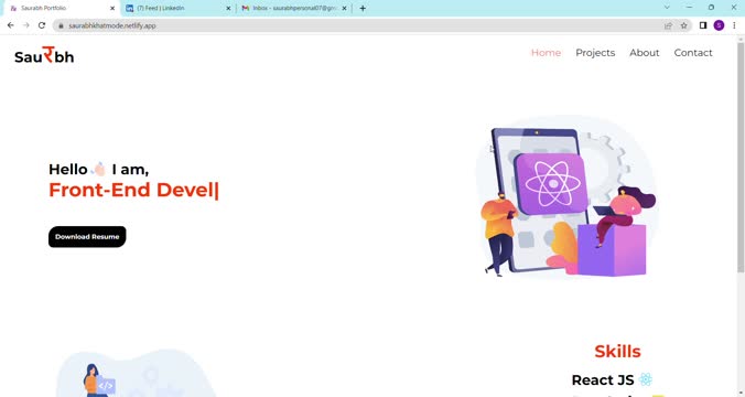 Saurabh Khatmode on LinkedIn: #reactjs #react #portfoliowebsite # ... Saurabh Khatmode on LinkedIn: #reactjs #react #portfoliowebsite # ...