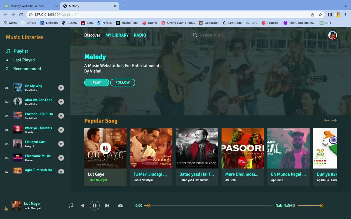 Vishal Kumar Singh on LinkedIn: #html #css #javascript #music #music # ... Vishal Kumar Singh on LinkedIn: #html #css #javascript #music #music # ...