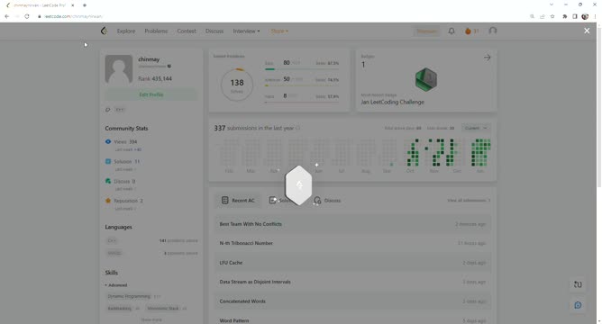 Chinmay Nirwan on LinkedIn: #leetcode #leetcoder | 15 comments Chinmay Nirwan on LinkedIn: #leetcode #leetcoder | 15 comments