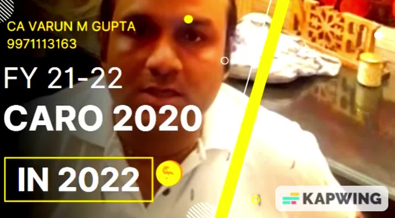 CA VARUN M G. on LinkedIn: CARO 2020. https://lnkd.in/dyRcaG4d ... CA VARUN M G. on LinkedIn: CARO 2020. https://lnkd.in/dyRcaG4d ...