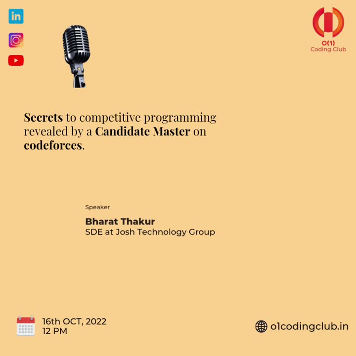 O(1) Coding Club auf LinkedIn: #competitiveprogramming #problemsolving ... O(1) Coding Club auf LinkedIn: #competitiveprogramming #problemsolving ...