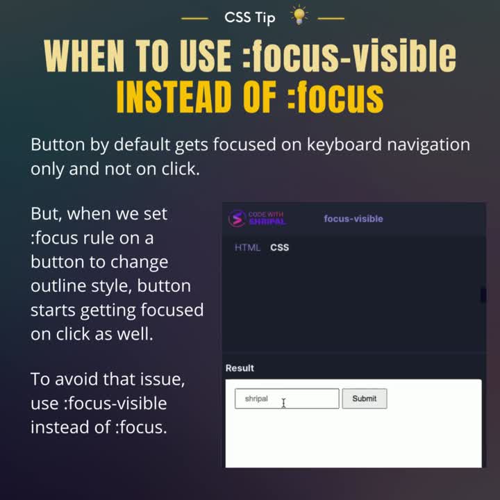 Shripal Soni on LinkedIn: #css #css3 #htmlcss #csstricks # ... Shripal Soni on LinkedIn: #css #css3 #htmlcss #csstricks # ...