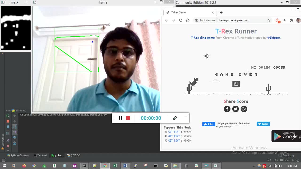Shivanshu Srivastava 🇮🇳 on LinkedIn: #pyautogui #python #opencv #dinogame Shivanshu Srivastava 🇮🇳 on LinkedIn: #pyautogui #python #opencv #dinogame
