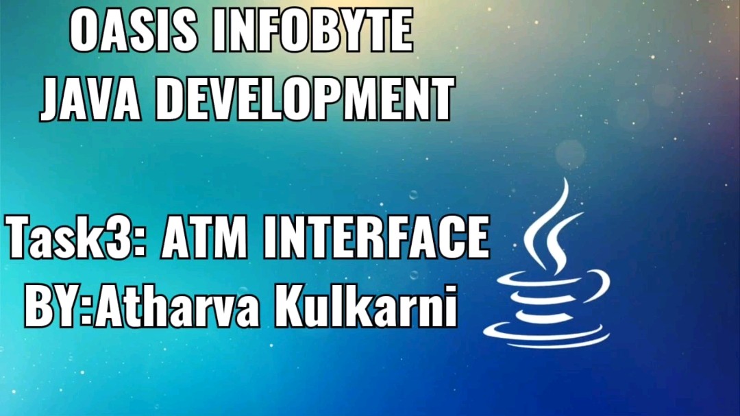 Atharva Kulkarni on LinkedIn: #task3 #oasisinfobyte #javadeveloper # ... Atharva Kulkarni on LinkedIn: #task3 #oasisinfobyte #javadeveloper # ...