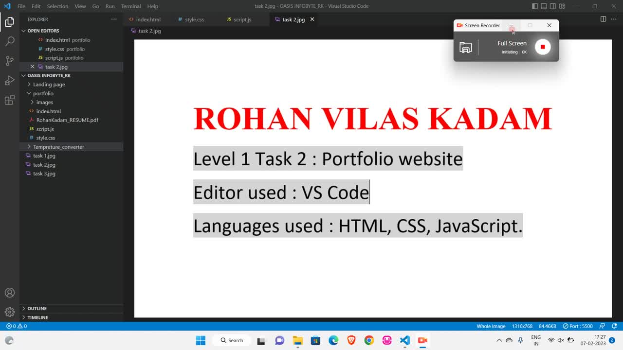ROHAN KADAM on LinkedIn: #oasisinfobyte #internship #webdevelopment ROHAN KADAM on LinkedIn: #oasisinfobyte #internship #webdevelopment
