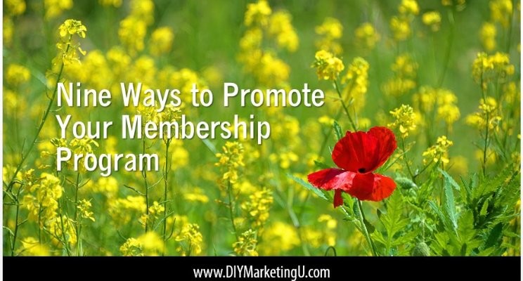 Nine Ways to Promote Your Membership Program Nine Ways to Promote Your Membership Program