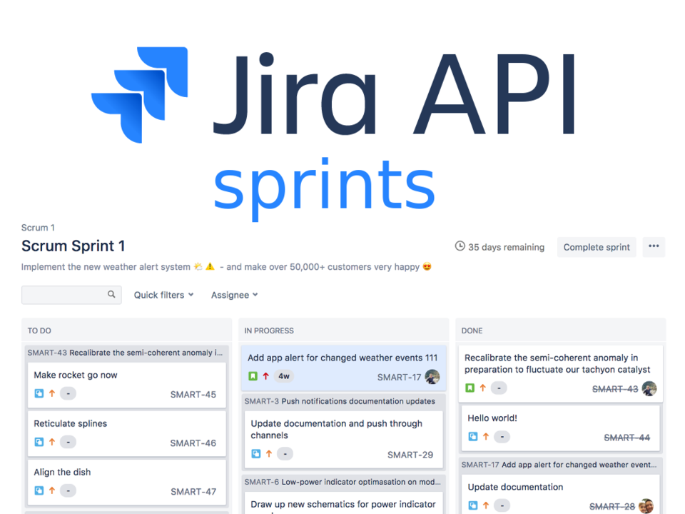 Managing JIRA Scrum Sprints using API Managing JIRA Scrum Sprints using API