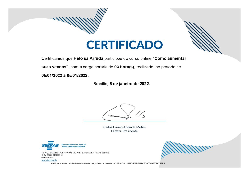 Como Aumentar Suas Vendas - Certificado Como Aumentar Suas Vendas - Certificado