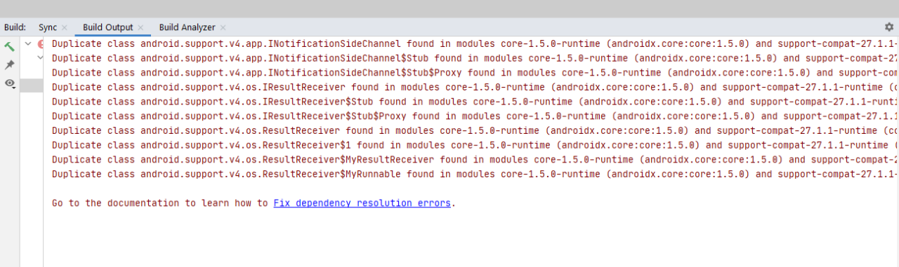 Solved Bug: Build Failed due to duplicate classes | android Solved Bug: Build Failed due to duplicate classes | android