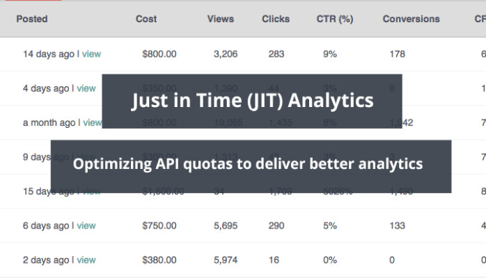 Just in Time (JIT) Analytics for Grapevine Just in Time (JIT) Analytics for Grapevine