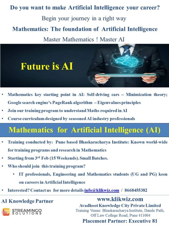 Mathematics for Artificial Intelligence Mathematics for Artificial Intelligence