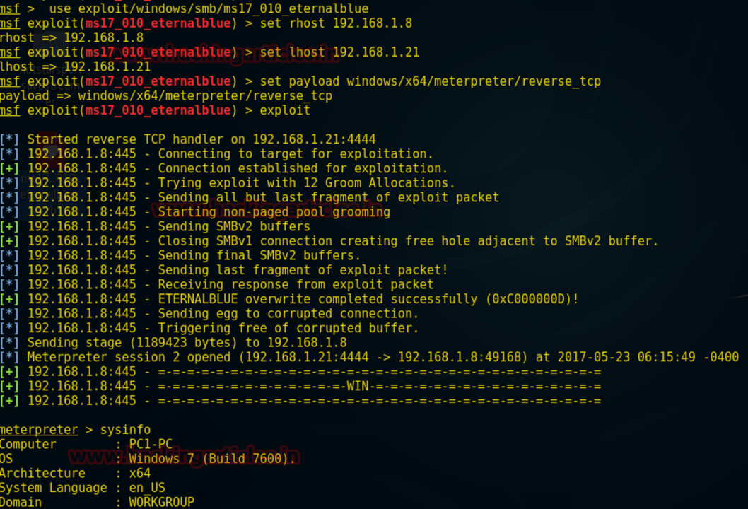 Exploit Windows PC using EternalBlue SMB Remote Windows Kernel Pool ... Exploit Windows PC using EternalBlue SMB Remote Windows Kernel Pool ...