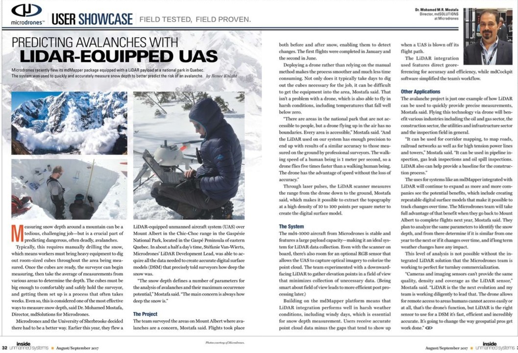 Predicting Avalanches with Lidar Equipped UAS: Predicting Avalanches with Lidar Equipped UAS: