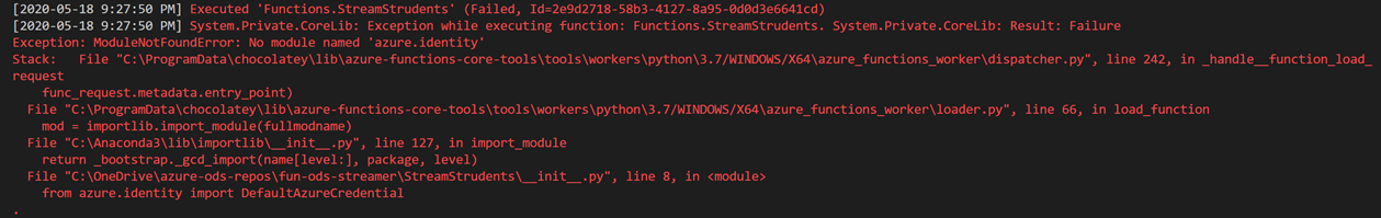 Annoying ModuleNotFoundError (Python) - debugging Azure Function locally Annoying ModuleNotFoundError (Python) - debugging Azure Function locally