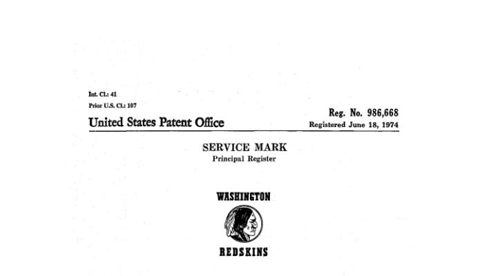 WASHINGTON REDSKINS Trademark Canceled WASHINGTON REDSKINS Trademark Canceled