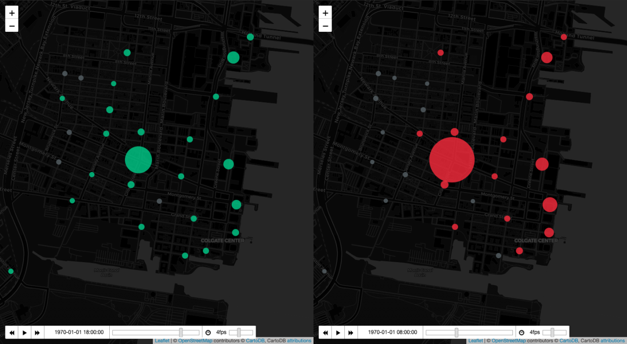 Visualizing NYC Bike Data on interactive and animated maps with Folium ... Visualizing NYC Bike Data on interactive and animated maps with Folium ...