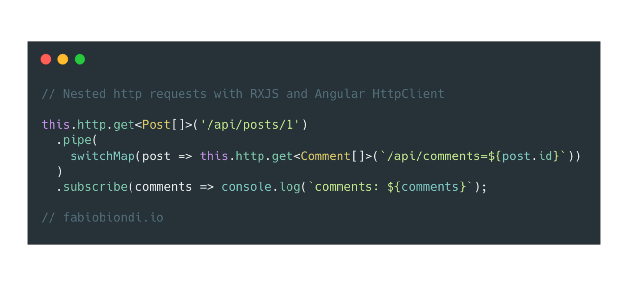 Nested HttpClient requests with RXJS & SwitchMap Nested HttpClient requests with RXJS & SwitchMap