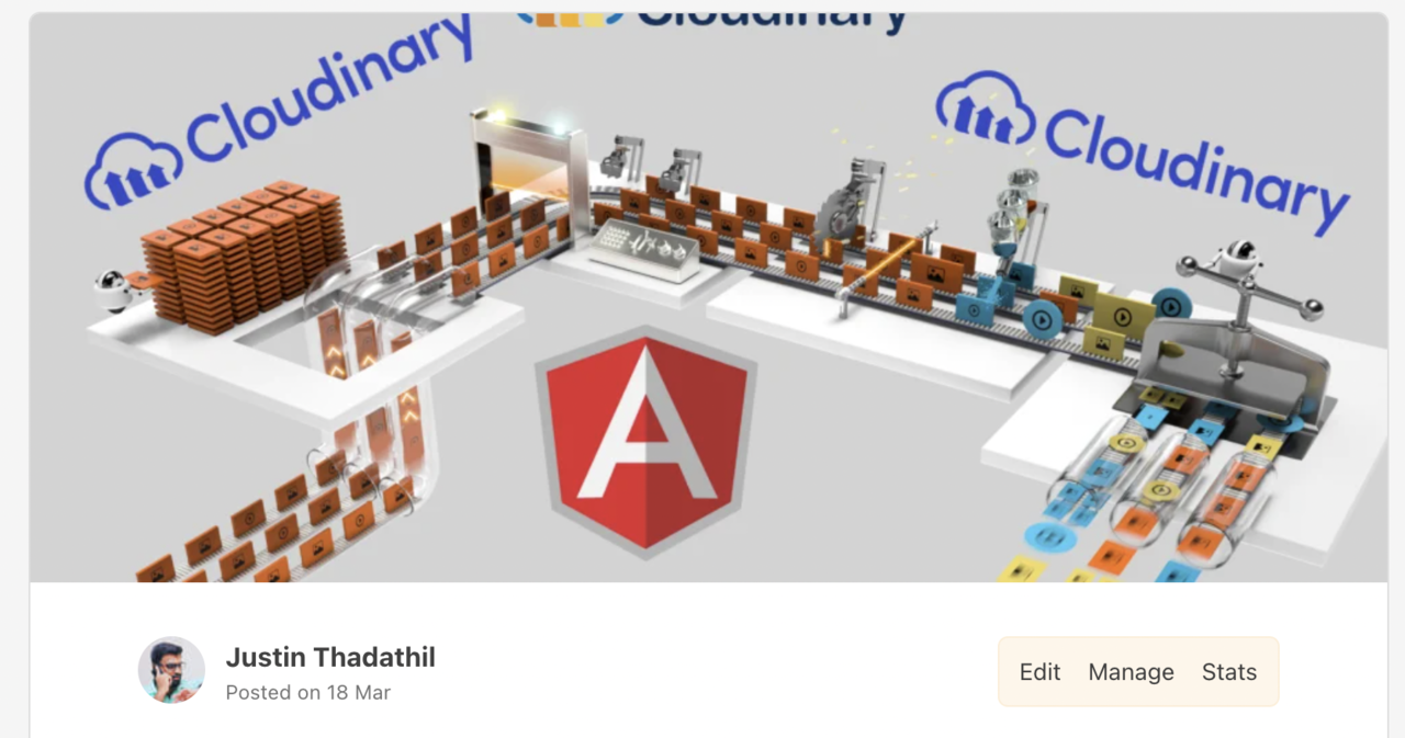 Upload images to Cloudinary using Angular Upload images to Cloudinary using Angular