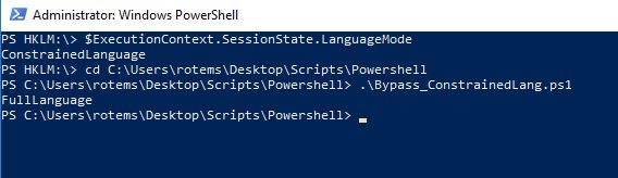PowerShell - Bypass Constrained Language Mode PowerShell - Bypass Constrained Language Mode