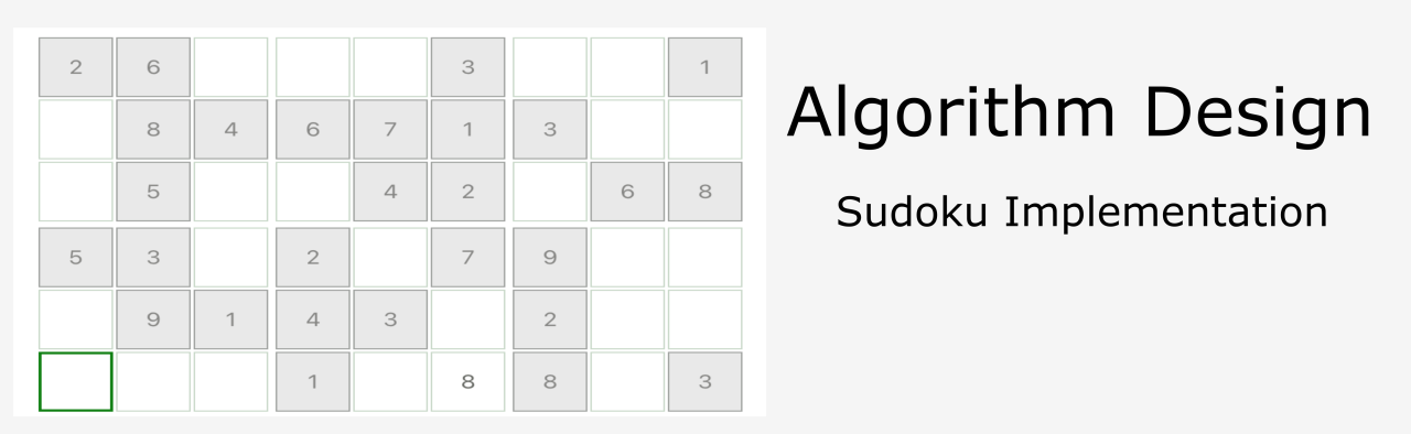 Algorithm Design I - Sudoku Algorithm Design I - Sudoku