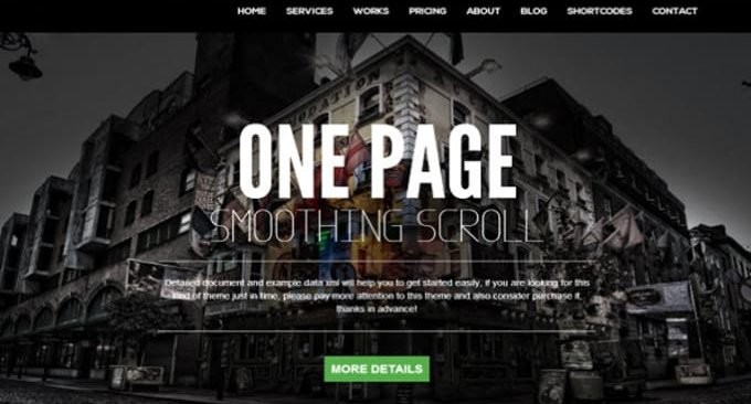 I will create parallax scrolling one page website I will create parallax scrolling one page website