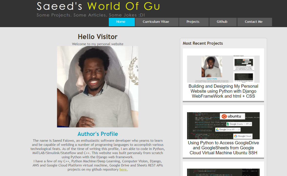 Building and Designing My Personal Website using Python with Django ... Building and Designing My Personal Website using Python with Django ...