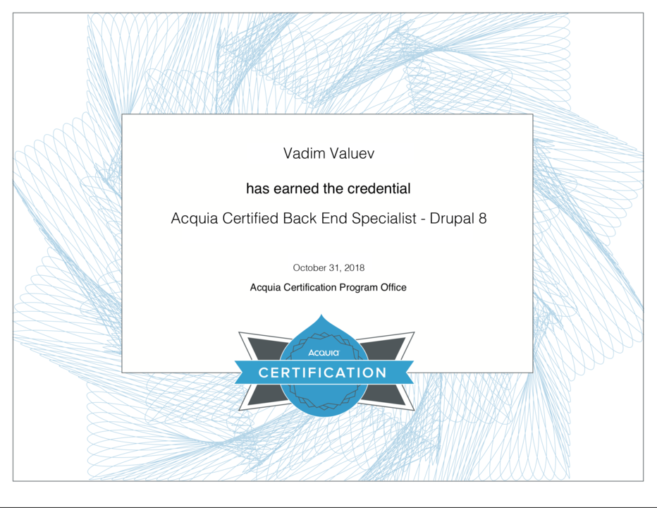 Thoughts on Acquia Certification Thoughts on Acquia Certification