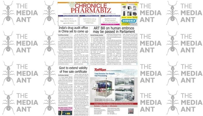 Chronicle Pharmabiz Magazine Advertising Chronicle Pharmabiz Magazine Advertising