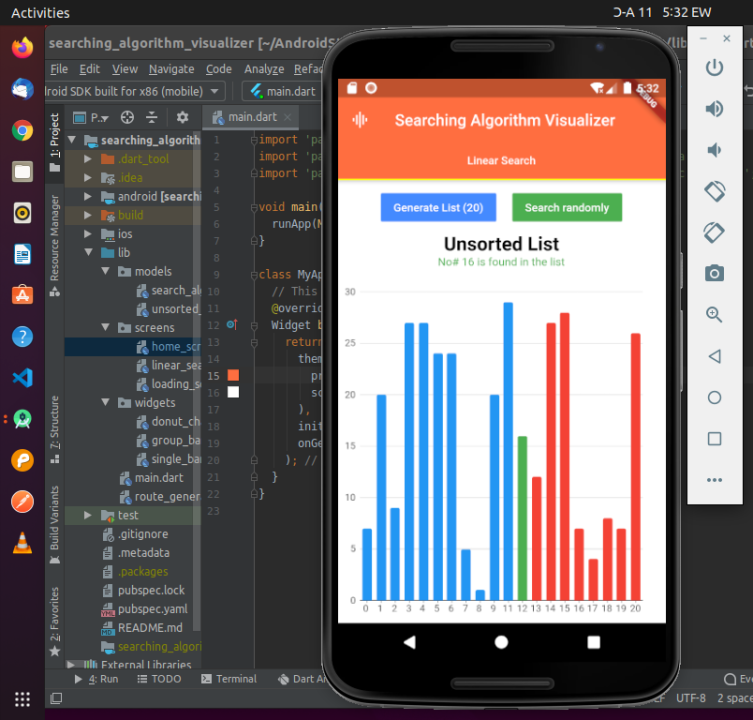 Linear Search Visualizer In Flutter Linear Search Visualizer In Flutter