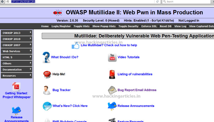 Setup Web Penetest Lab for Beginners using DVWA and OWASP Mutillidae II Setup Web Penetest Lab for Beginners using DVWA and OWASP Mutillidae II