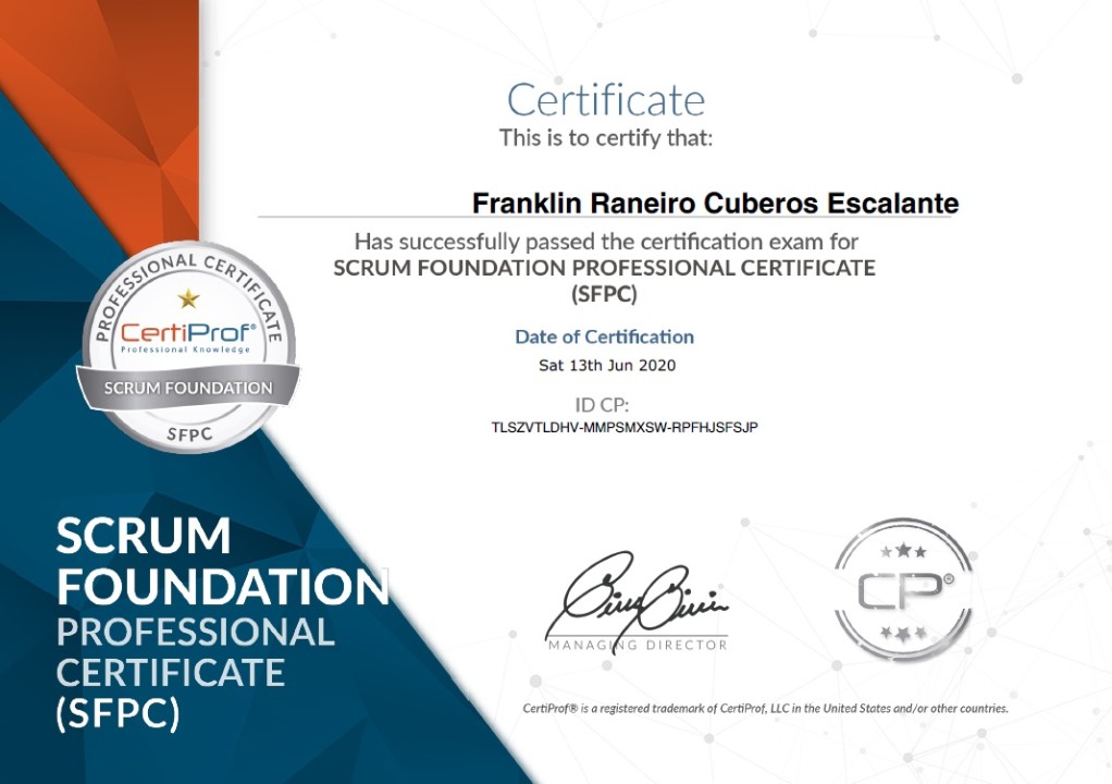 Scrum Foundations Professional Certificate (SFPC) Scrum Foundations Professional Certificate (SFPC)