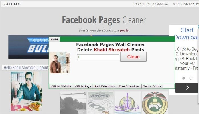 Facebook Pages Timeline Cleaner Facebook Pages Timeline Cleaner