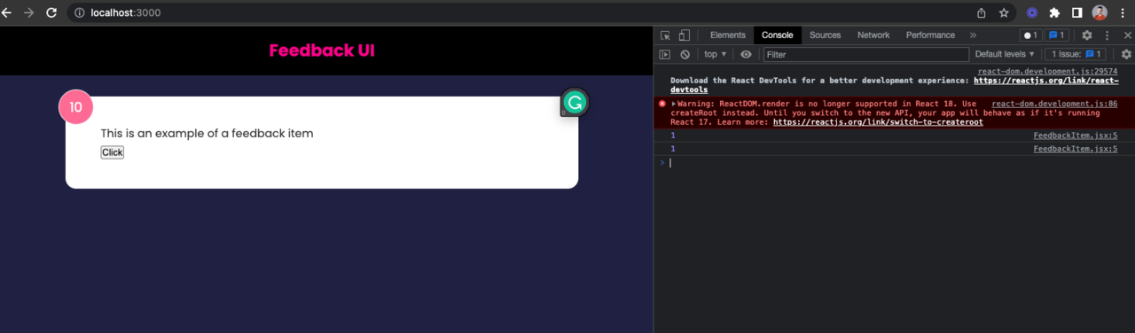 React.js Warning: ReactDOM.render is no longer supported in React 18 ... React.js Warning: ReactDOM.render is no longer supported in React 18 ...