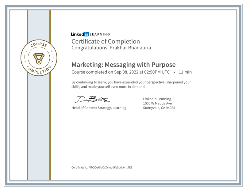 Prakhar Bhadauria on LinkedIn: Certificate of Completion Prakhar Bhadauria on LinkedIn: Certificate of Completion