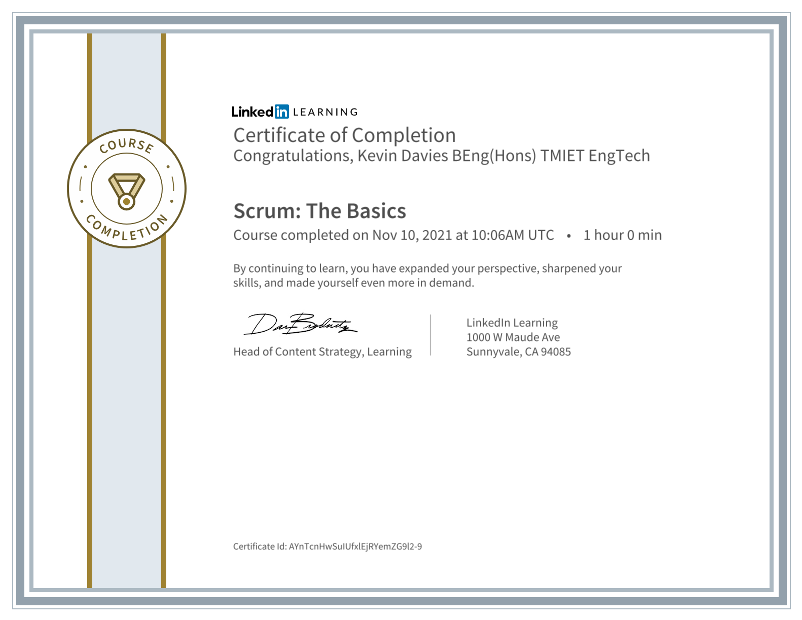 Kevin Davies BEng(Hons) MIET IEng GCGI on LinkedIn: Certificate of ... Kevin Davies BEng(Hons) MIET IEng GCGI on LinkedIn: Certificate of ...