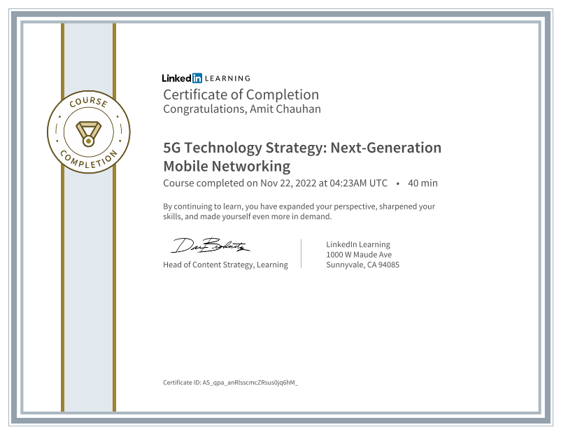 Amit Chauhan on LinkedIn: Certificate of Completion Amit Chauhan on LinkedIn: Certificate of Completion