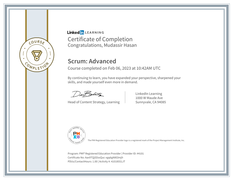 Mudassir Hasan on LinkedIn: Certificate of Completion Mudassir Hasan on LinkedIn: Certificate of Completion