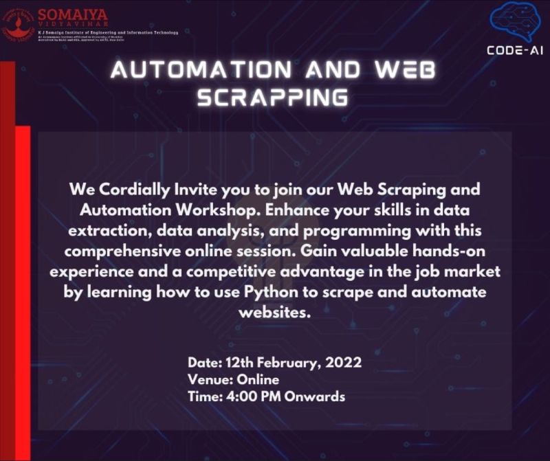 CodeAI KJSIT on LinkedIn: #python #data #automation #webscraping #html ... CodeAI KJSIT on LinkedIn: #python #data #automation #webscraping #html ...