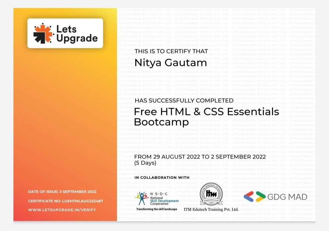 Nitya Gautam on LinkedIn: #html #css #training Nitya Gautam on LinkedIn: #html #css #training