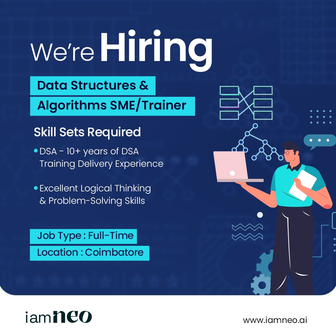 Kirupakar Sathyanarayanan on LinkedIn: #hiring #datastructure # ... Kirupakar Sathyanarayanan on LinkedIn: #hiring #datastructure # ...
