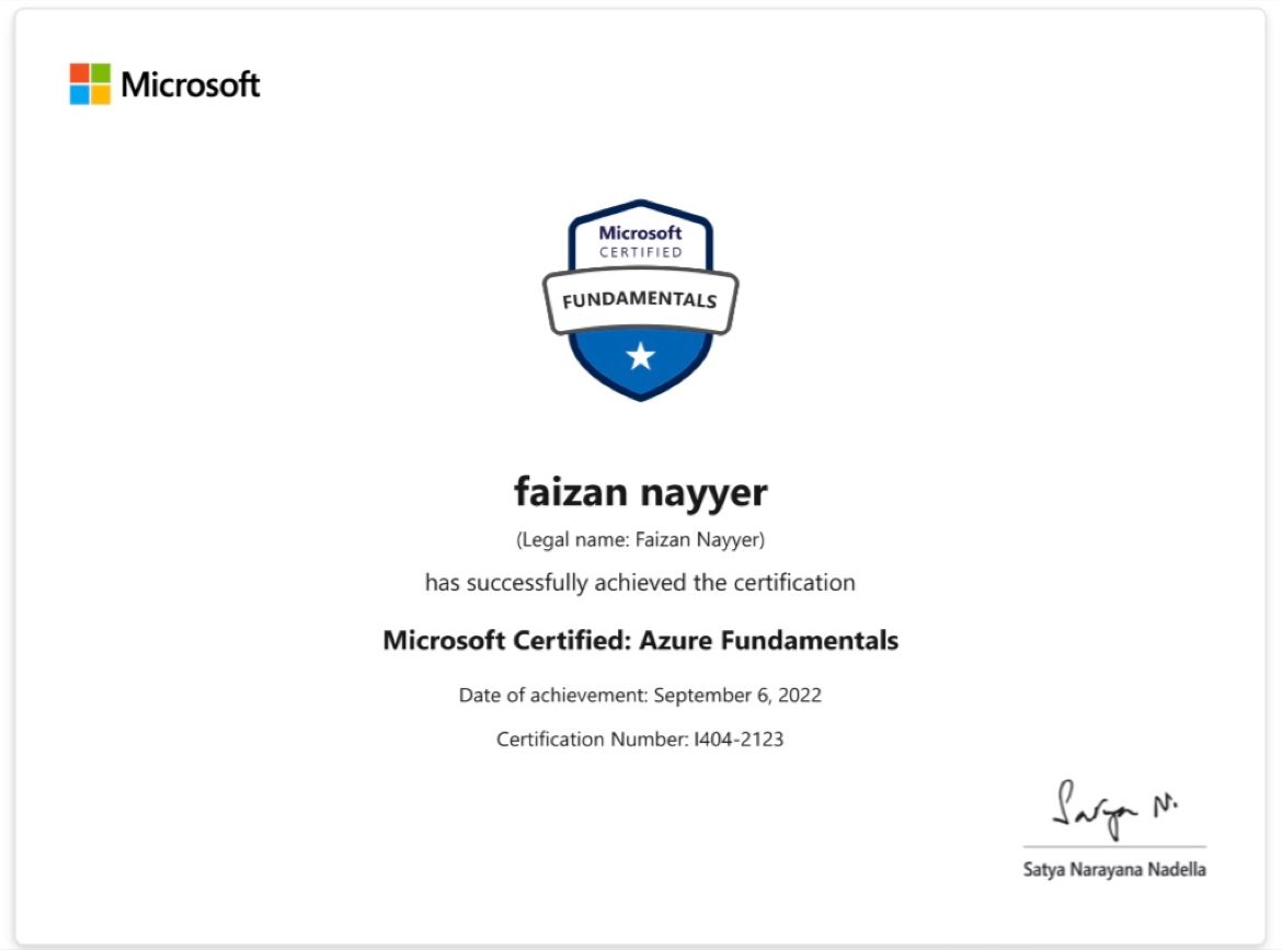 Faizan Nayyer on LinkedIn: #micorsoftlearn #azurefundamentals # ... Faizan Nayyer on LinkedIn: #micorsoftlearn #azurefundamentals # ...