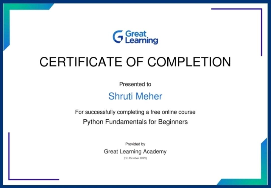 Shruti Meher on LinkedIn: #learning #python Shruti Meher on LinkedIn: #learning #python