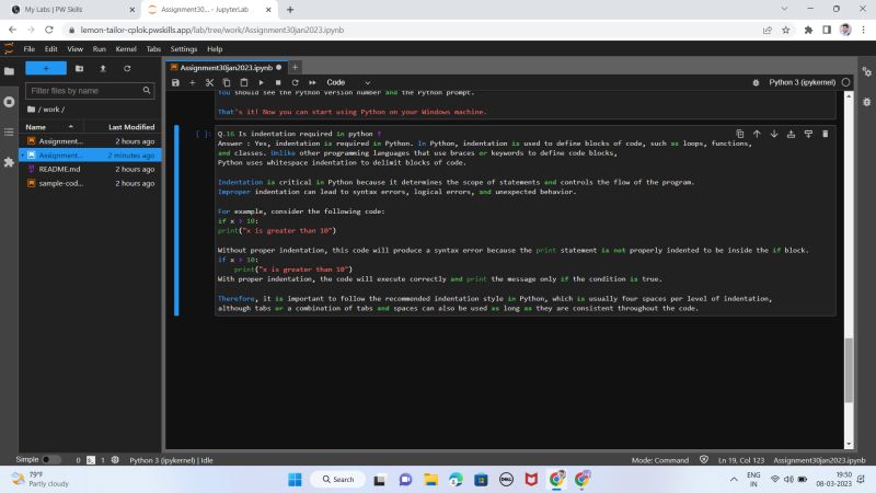 NITISH KUMAR on LinkedIn: 29 January 2023 assignment from pwskills sir ... NITISH KUMAR on LinkedIn: 29 January 2023 assignment from pwskills sir ...