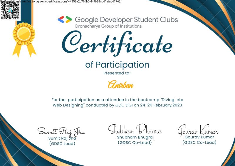 Anirban Dutta on LinkedIn: #certificate #webdesigning #gdsc # ... Anirban Dutta on LinkedIn: #certificate #webdesigning #gdsc # ...