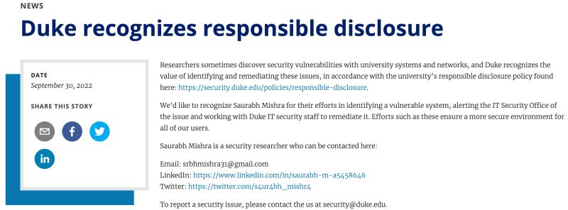 Saurabh M. on LinkedIn: #halloffame #bugbounty #security #infosec #appsec Saurabh M. on LinkedIn: #halloffame #bugbounty #security #infosec #appsec