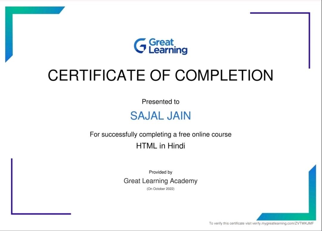 SAJAL JAIN on LinkedIn: #html5 SAJAL JAIN on LinkedIn: #html5